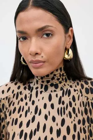 Rixo Suki Antelope Spot Jersey Top