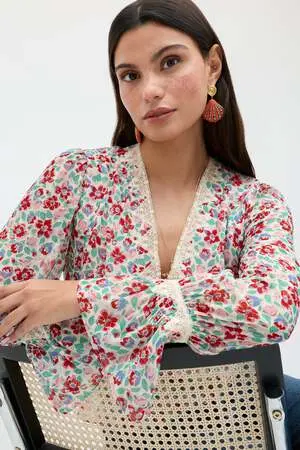 Rixo Daphne Drop Earrings - Orange
