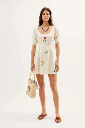 Rixo Marne Embroidered Mini Dress