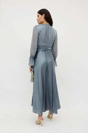 Rixo Arlena Stone Dress - Blue