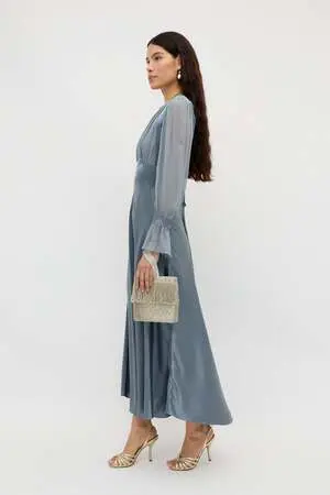 Rixo Arlena Stone Dress - Blue
