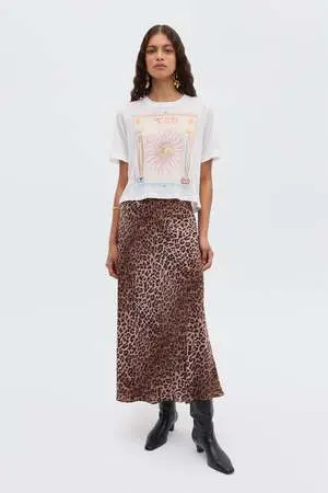 Rixo Ria Leo Regular T-shirt - White