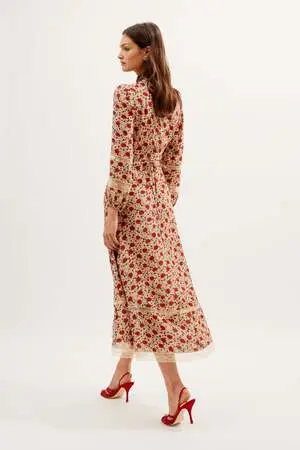 Rixo Floral Long Sleeve Dress