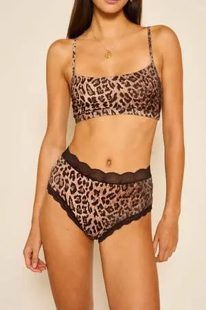 Rixo High Rise Knicker Leopard Regular