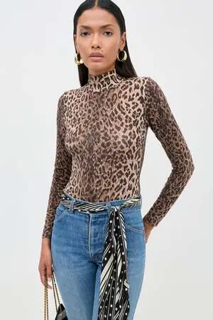 Rixo Polo Leopard Bodysuit