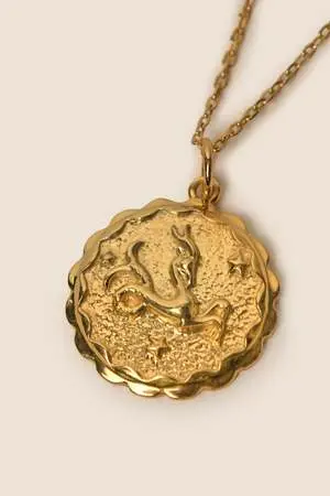Rixo Zodiac Capricorn Necklace - Gold