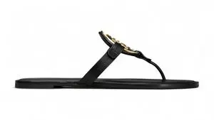 Tory Burch Metal Miller Flip Flop - Black