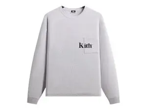 Kith Long Sleeve Quinn Tee Shirt - Light Heather Grey