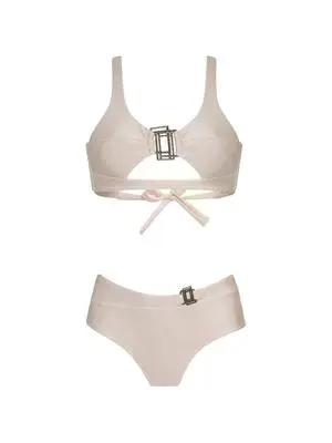 AMIR SLAMA Buckle-detail Bikini - Neutrals