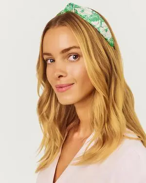LILLY PULITZER Twist Knot Headband - Putting Green Poppyland
