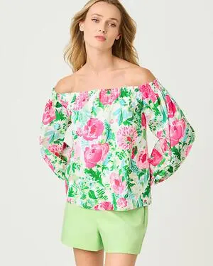 LILLY PULITZER Siloe Off-the-shoulder Top