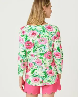 LILLY PULITZER 3/4 Sleeve Top - Multi Poppy Party