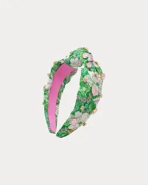 LILLY PULITZER Slim Knot Embellished Headband - Putting Green Poppyland
