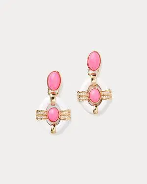 LILLY PULITZER Fleur De Lilly Doorknocker Earrings - Cherry Blossom Pink