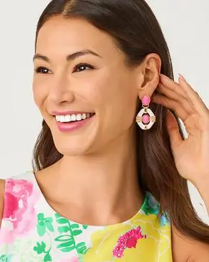 LILLY PULITZER Fleur De Lilly Doorknocker Earrings