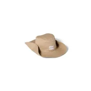 Miu Miu Drill Hat - Khaki/white
