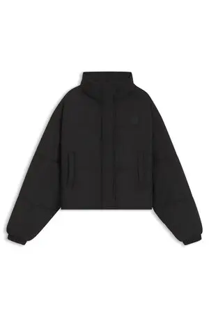 Hugo Water-repellent Jacket With Happy Badge - Black
