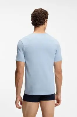 BOSS Three-pack Cotton Undershirts - Patterned