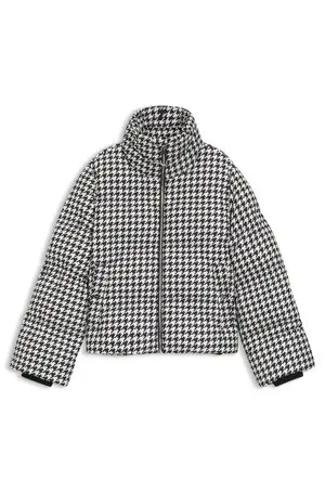 Hugo Padded Jacket With Houndstooth Pattern - Patterned