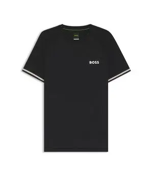 BOSS Active Slim-fit T-shirt With Tennis-ball Eming - Black