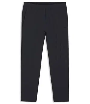 BOSS Zip-frame Tracksuit Bottoms In Waffle Fabric - Dark Blue