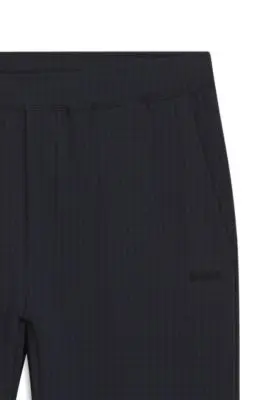 BOSS Zip-frame Tracksuit Bottoms In Waffle Fabric