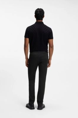 BOSS Porsche X Tapered-fit Stretch Denim Pants - Black