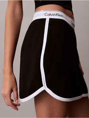 Calvin Klein Icon Sport Cotton Mini Skirt - Black