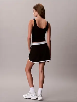 Calvin Klein Icon Sport Cotton Mini Skirt - Black