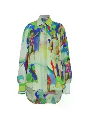 AMIR SLAMA Printed Shirt - Green