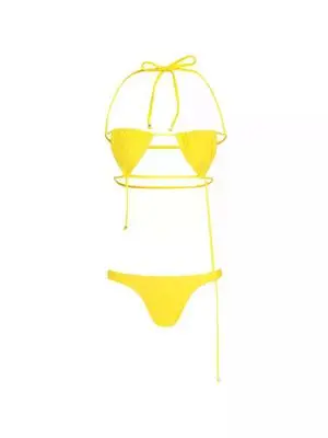 AMIR SLAMA Tie-fastening Cutout Bikini - Yellow