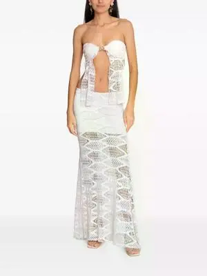 AMIR SLAMA Geometric Openwork Skirt