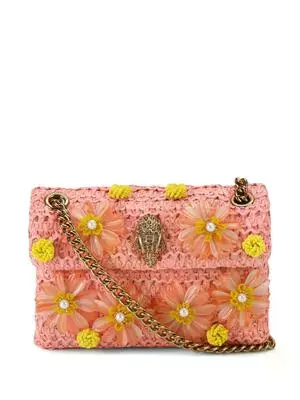 Kurt Geiger Mini Raffia Kensington Shoulder Bag - Pink
