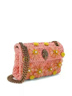 Kurt Geiger Mini Raffia Kensington Shoulder Bag - Pink