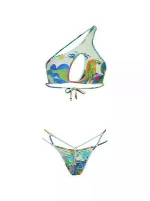 AMIR SLAMA One-shoulder Cutout Bikini
