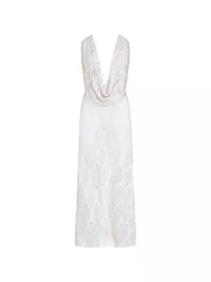 AMIR SLAMA Draped Maxi Dress - White