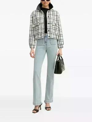 MORGAN Checked-pattern Buttoned Jacket