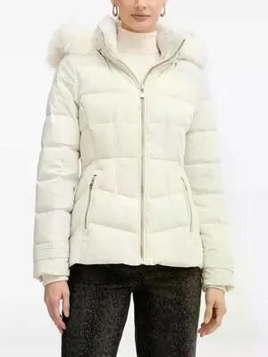 MORGAN Hooded Puffer Jacket - Neutrals