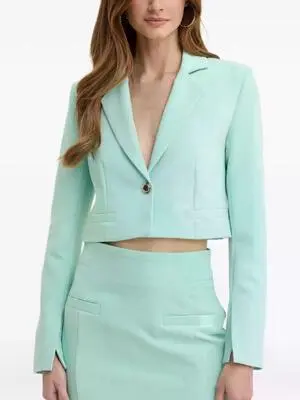 MORGAN Single-breasted Cropped Blazer - Green