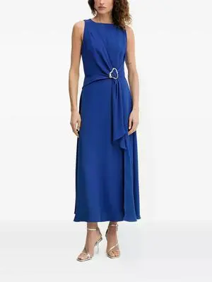 MORGAN Metallic-buckle Sleeveless Maxi Dress - Blue
