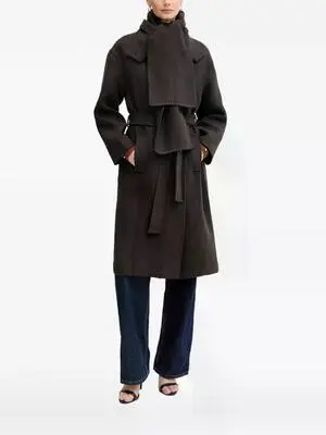 MORGAN Belted Coat - Brown