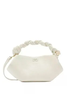GANNI Logo-plaque Tote Bag - White