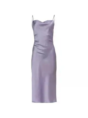 Fleur Du Mal Cowl-neck Midi Dress - Purple