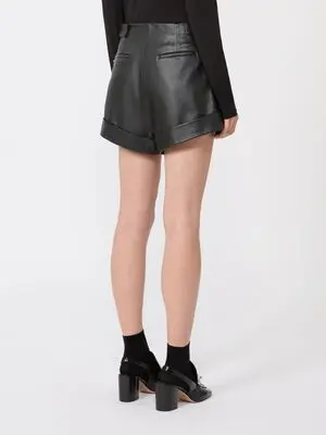 Max Mara Leather Bermuda Shorts
