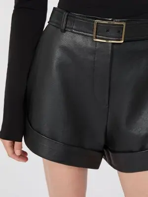 Max Mara Leather Bermuda Shorts
