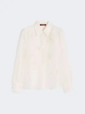 Max Mara Silk Organza Shirt - White