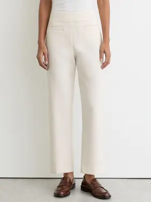 REISS Rosemary Tapered Trousers With Welt-pocket - Cream