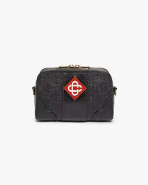 Casablanca Black Monogram Crossbody Bag By - Multicolor