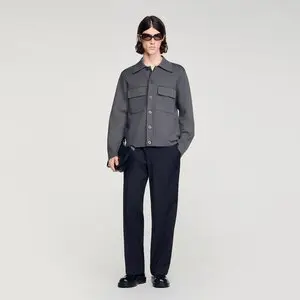 Sandro Milano Knit Jacket - Dark Grey