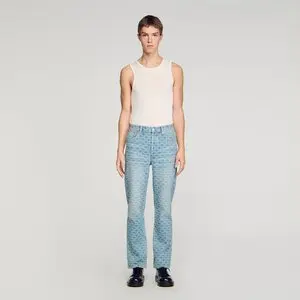 Sandro Regular-fit Square Cross Jeans